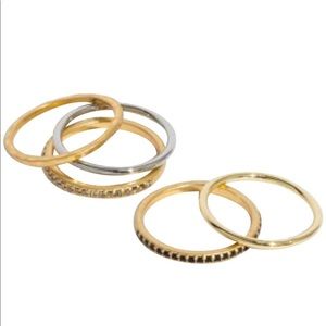 Madewell | Jewelry | Madewell Filament Stacking Ring Set | Poshmark